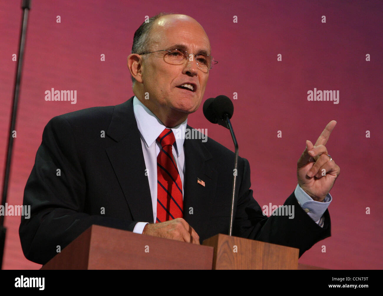 Aug 30, 2004; New York, NY, USA; Former NYC Mayor RUDY GIULIANI at the ...