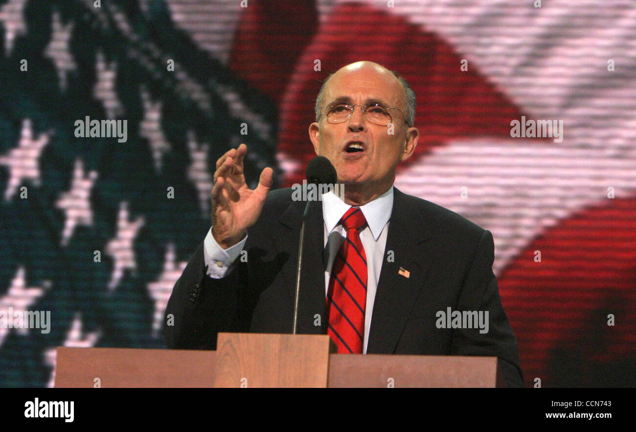 Aug 30, 2004; New York, NY, USA; Former NYC Mayor RUDY GIULIANI at the ...