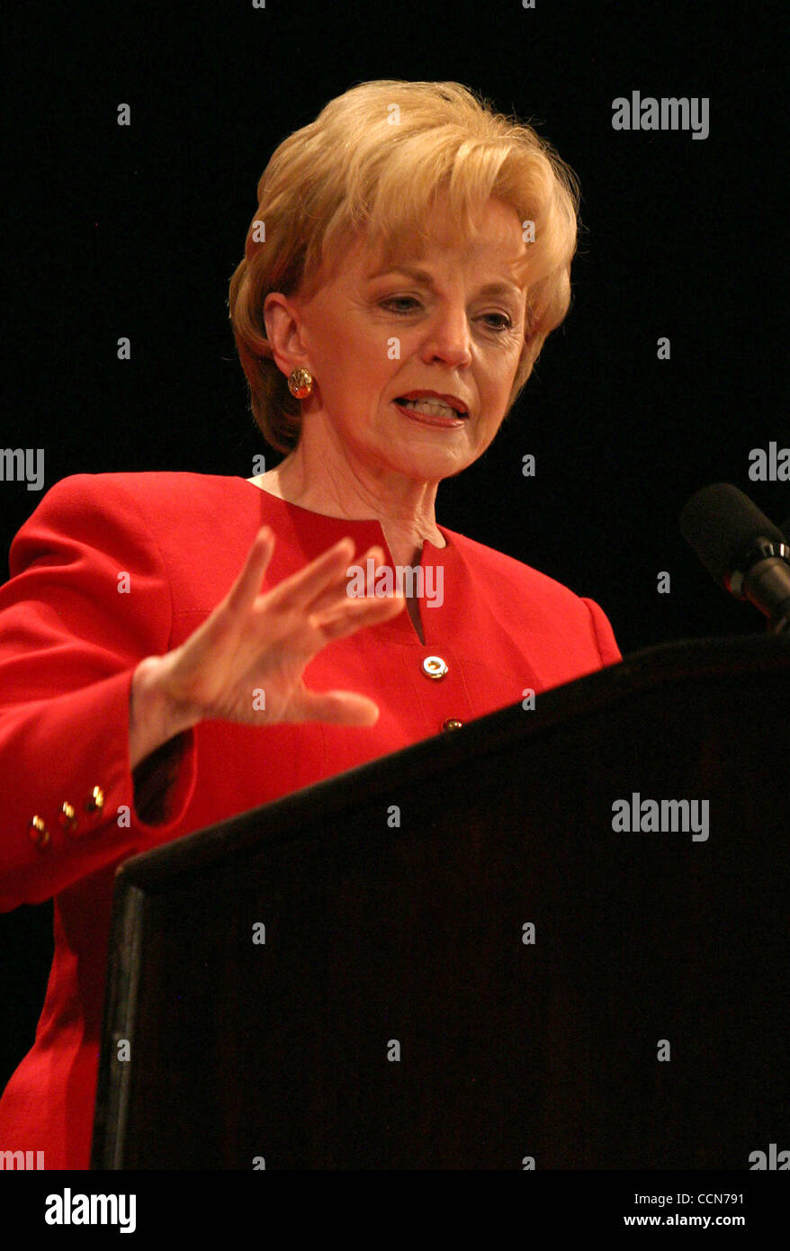 Aug 30, 2004; New York, NY, USA; Wife of Vice President Dick Cheney ...