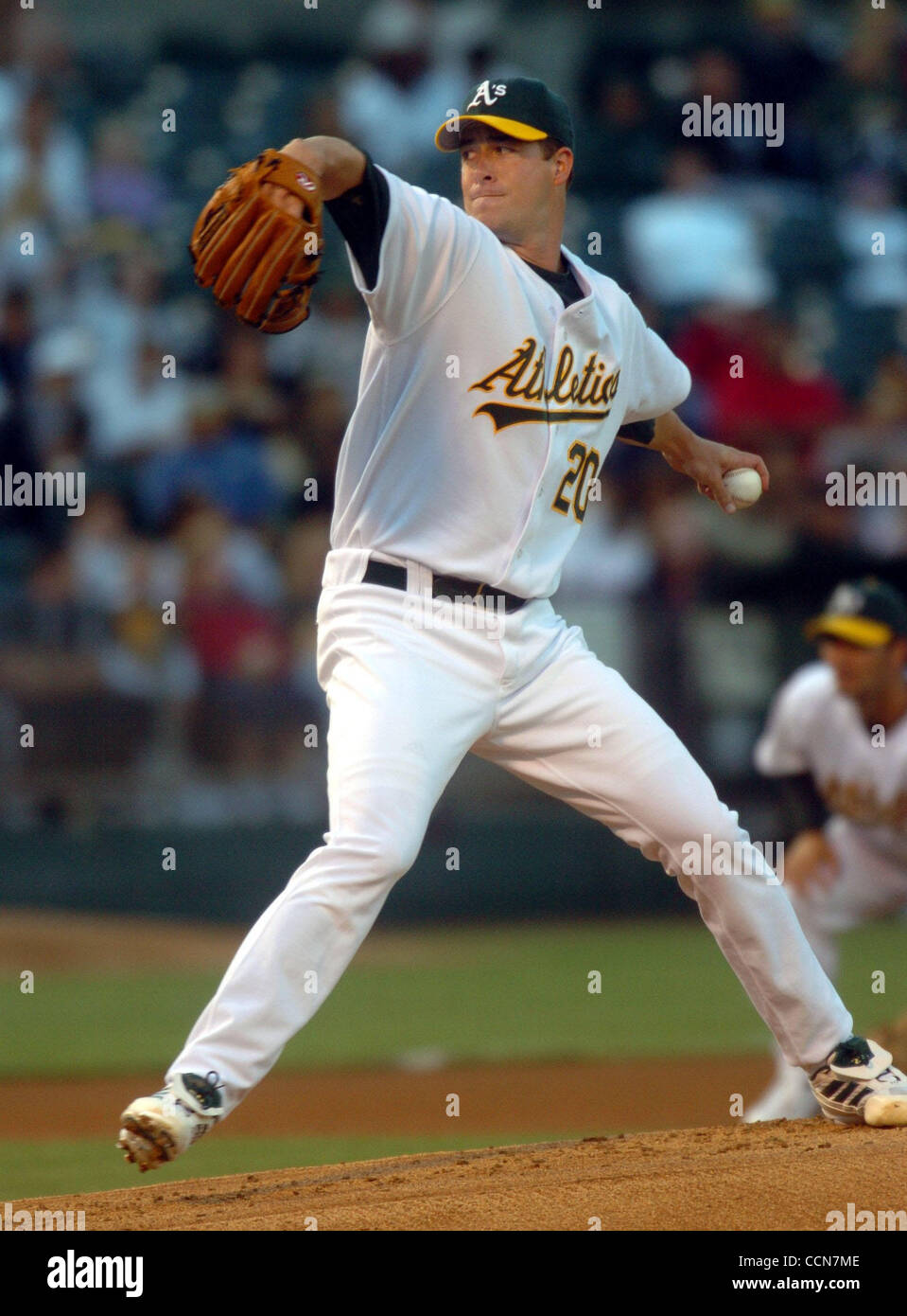 A's pitcher Mark Mulder delivers a pitch during the 1st inning vs. the ...