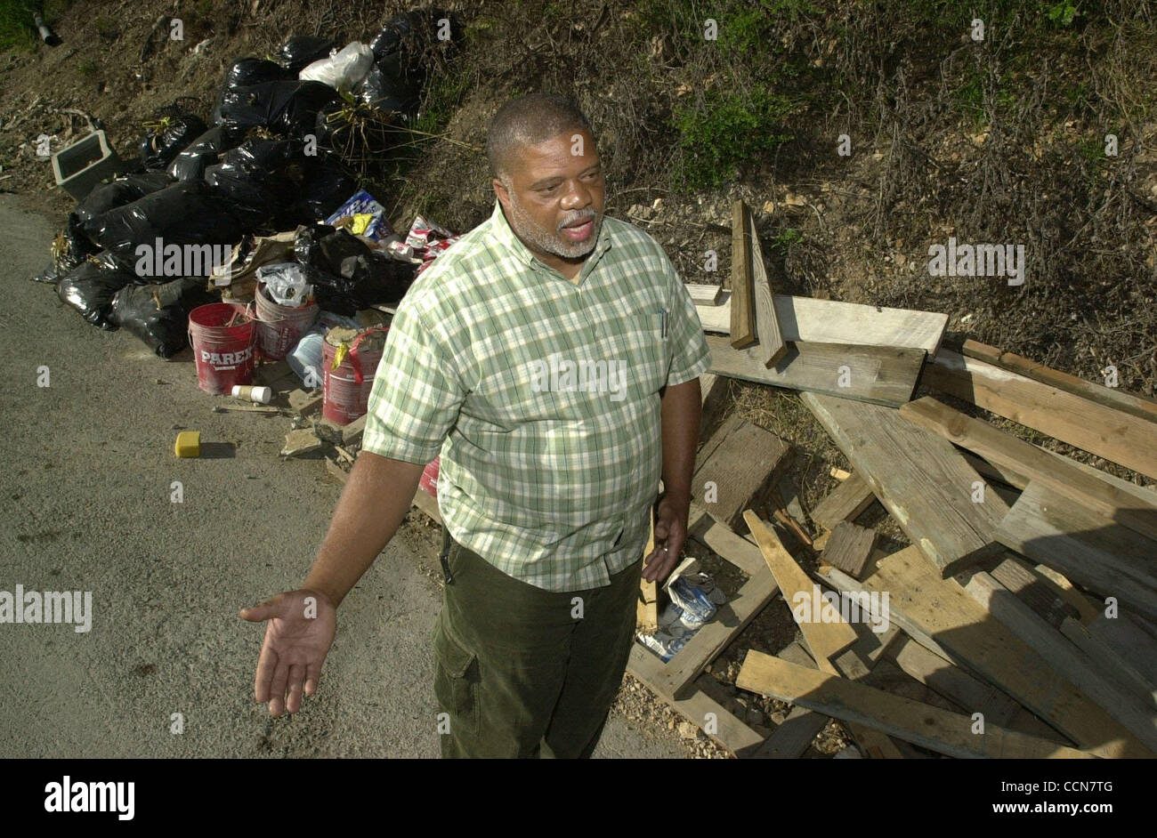 Dwight McElroy, chapter chair of public works, stands at a newly ...