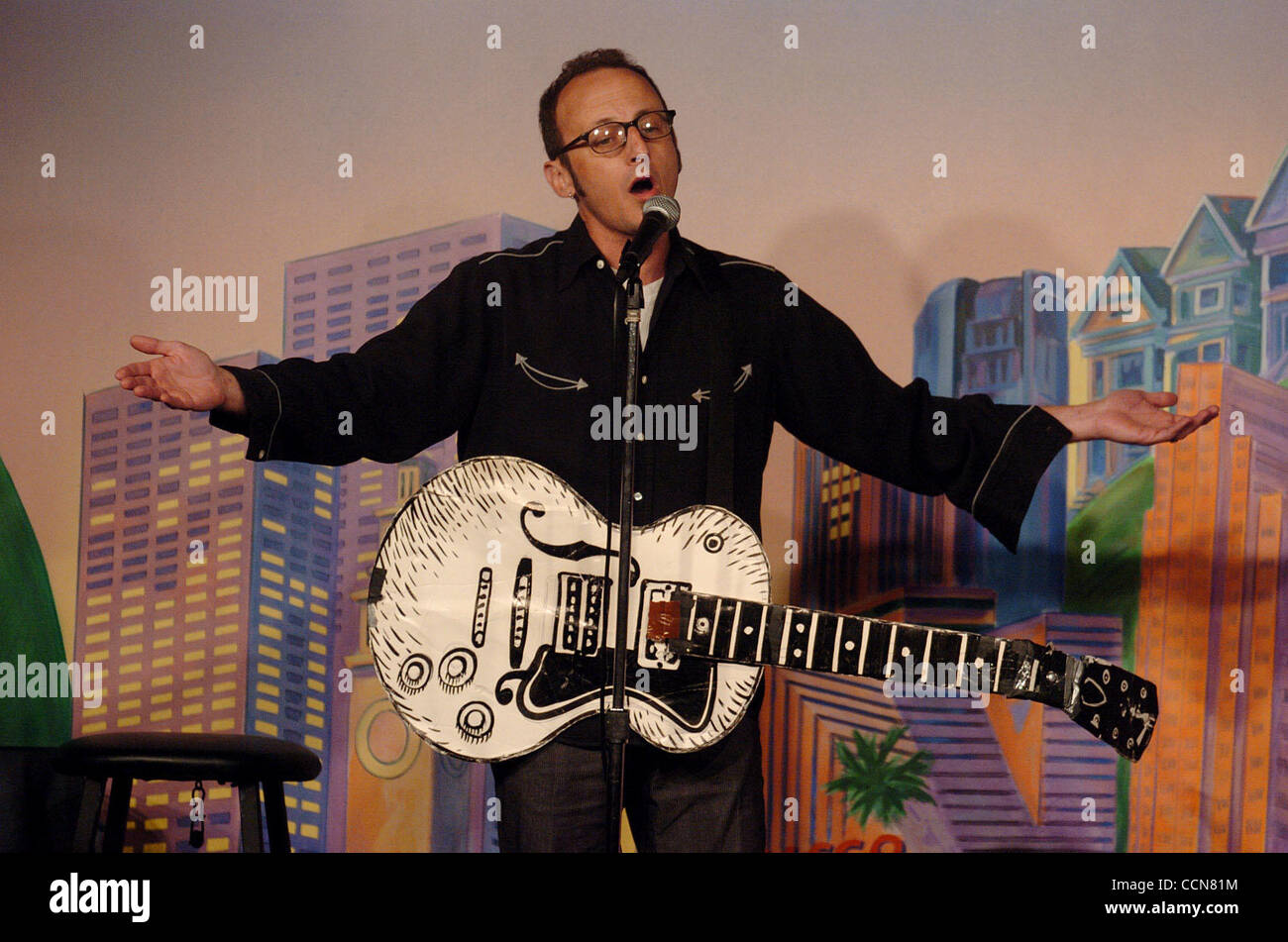 Bizarro cartoonist Dan Piraro performs during Bizarro's PolitiComedy-A ...