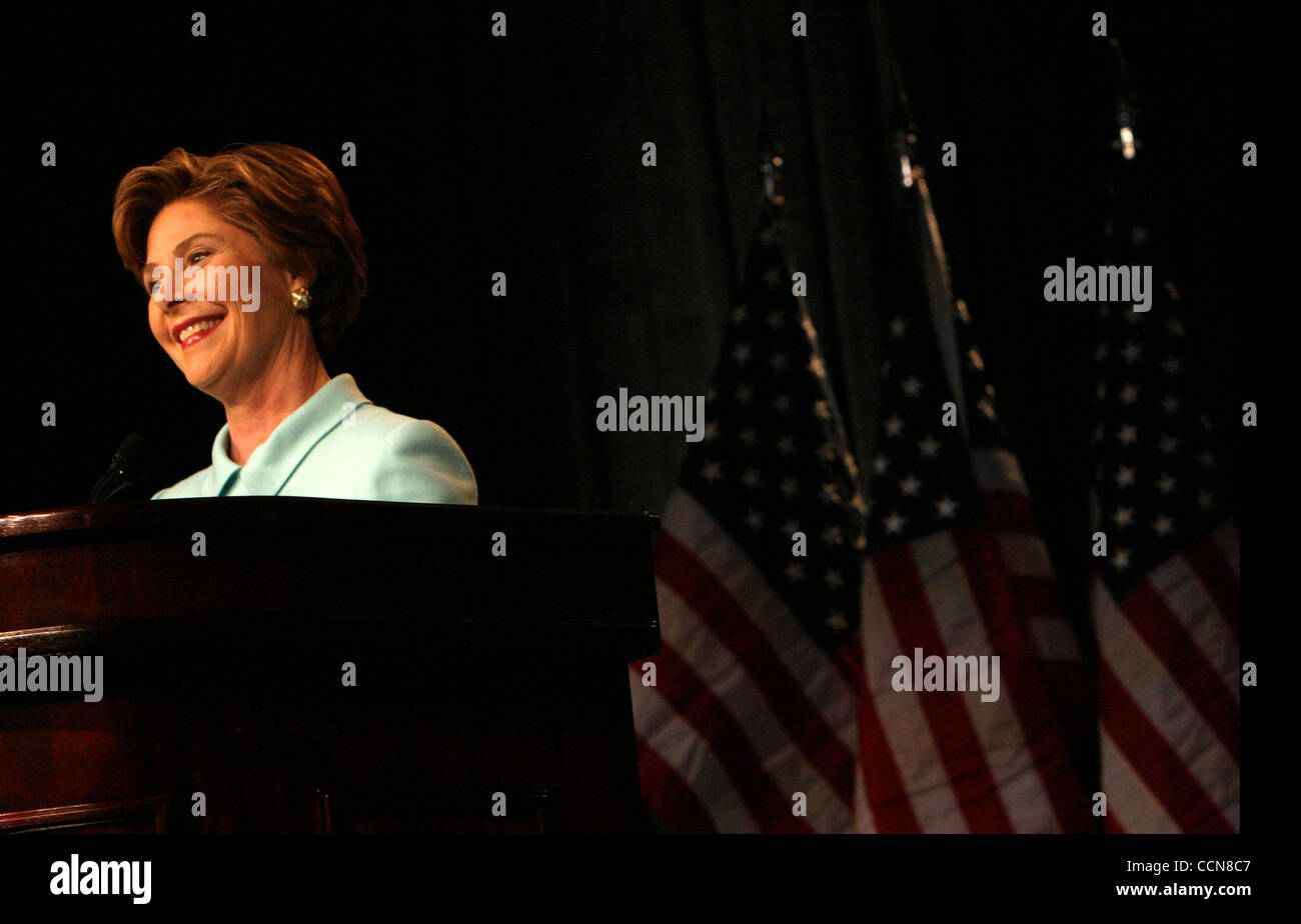 Aug 31, 2004; New York, NY, USA; First Lady LAURA BUSH at the 'Tribute ...