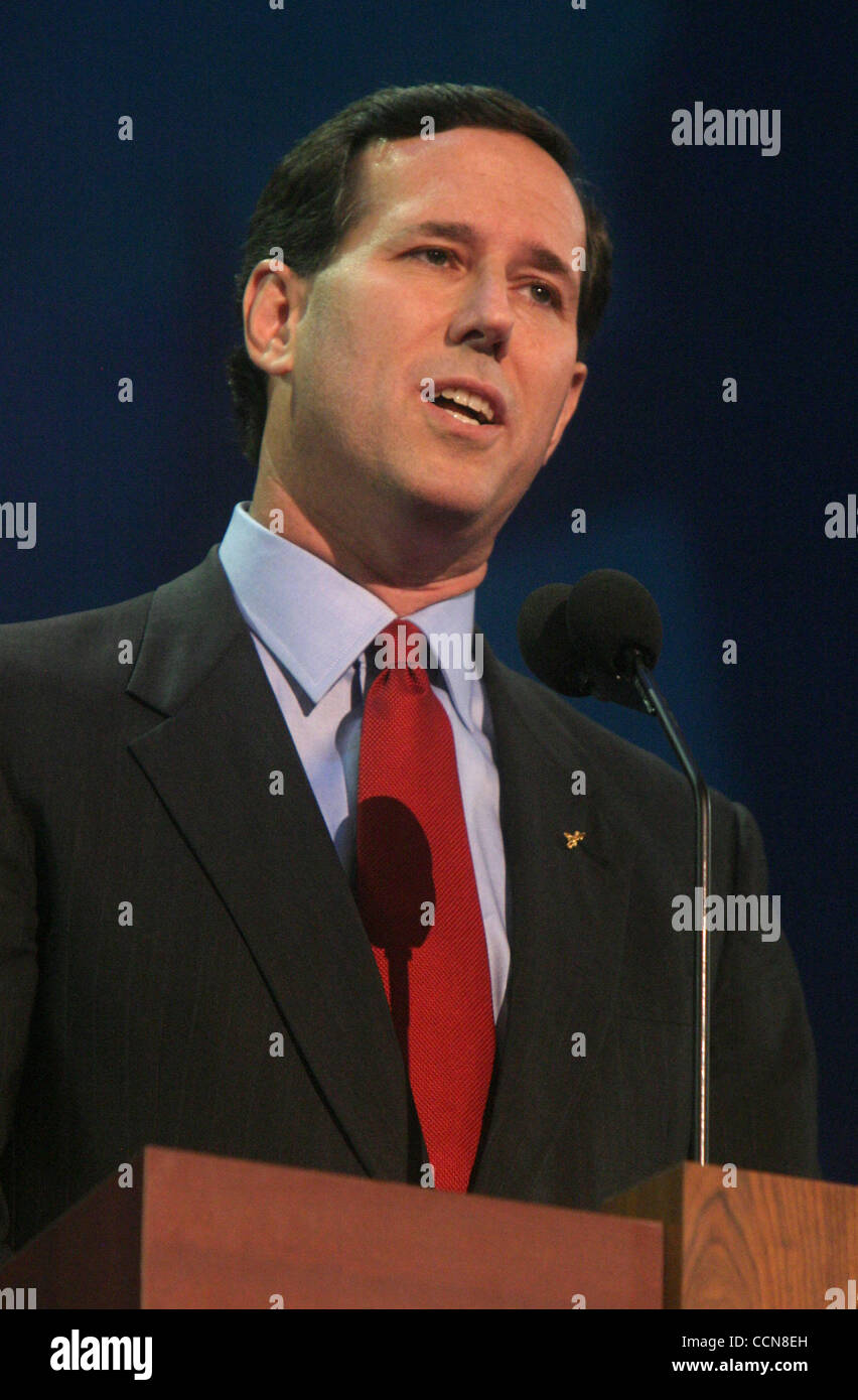 Sept 01, 2004; New York, NY, USA; Senator RICK SANTORUM at day three of ...