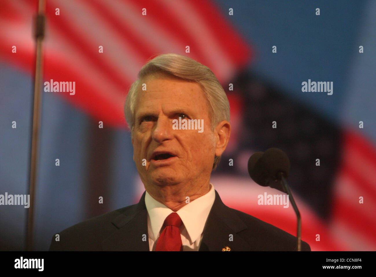 Sept 01, 2004; New York, NY, USA; Keynote speaker Senator ZELL MILLER ...