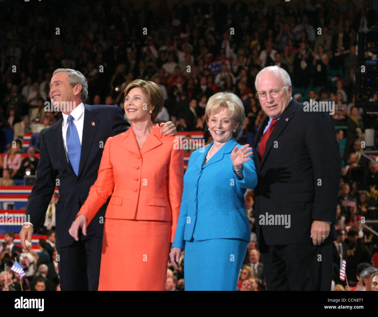 Sept 02, 2004; New York, NY, USA; President GEORGE W. BUSH, First Lady ...