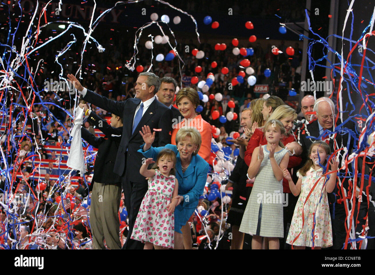 Sept 02, 2004; New York, NY, USA; President GEORGE W. BUSH , family ...