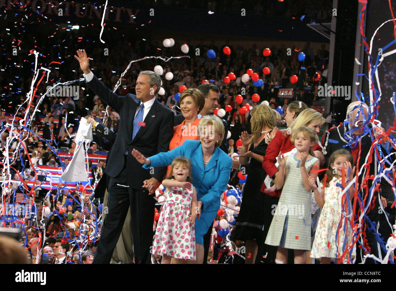 Sept 02, 2004; New York, NY, USA; President GEORGE W. BUSH , family ...