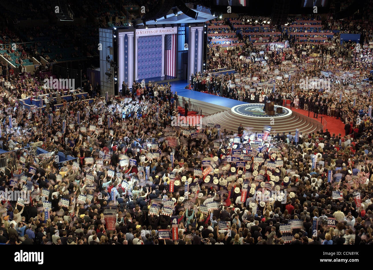 President George W. Bush addresses the Republican National Convention ...