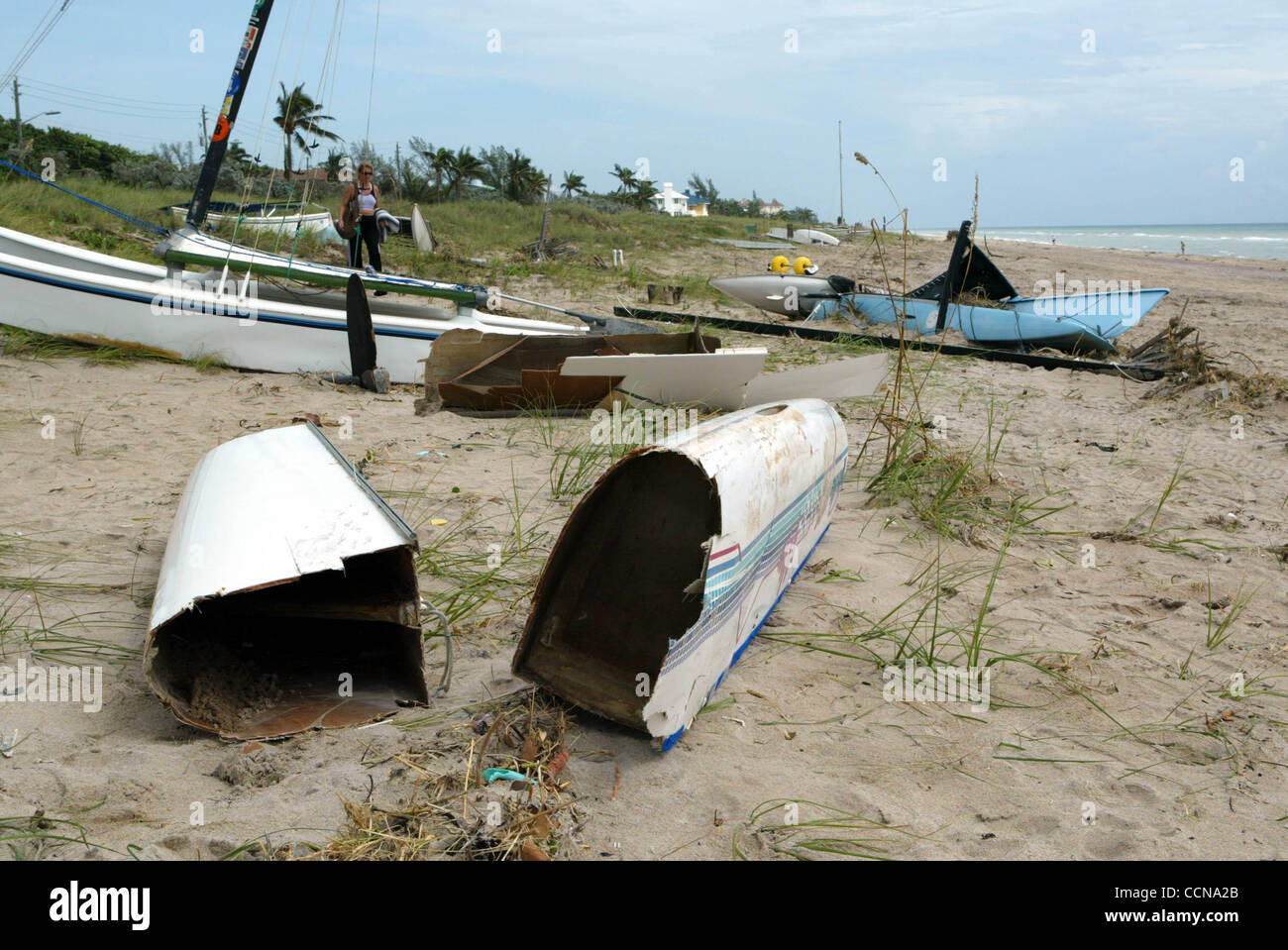 Hurricane damage on boats hi-res stock photography and images - Alamy