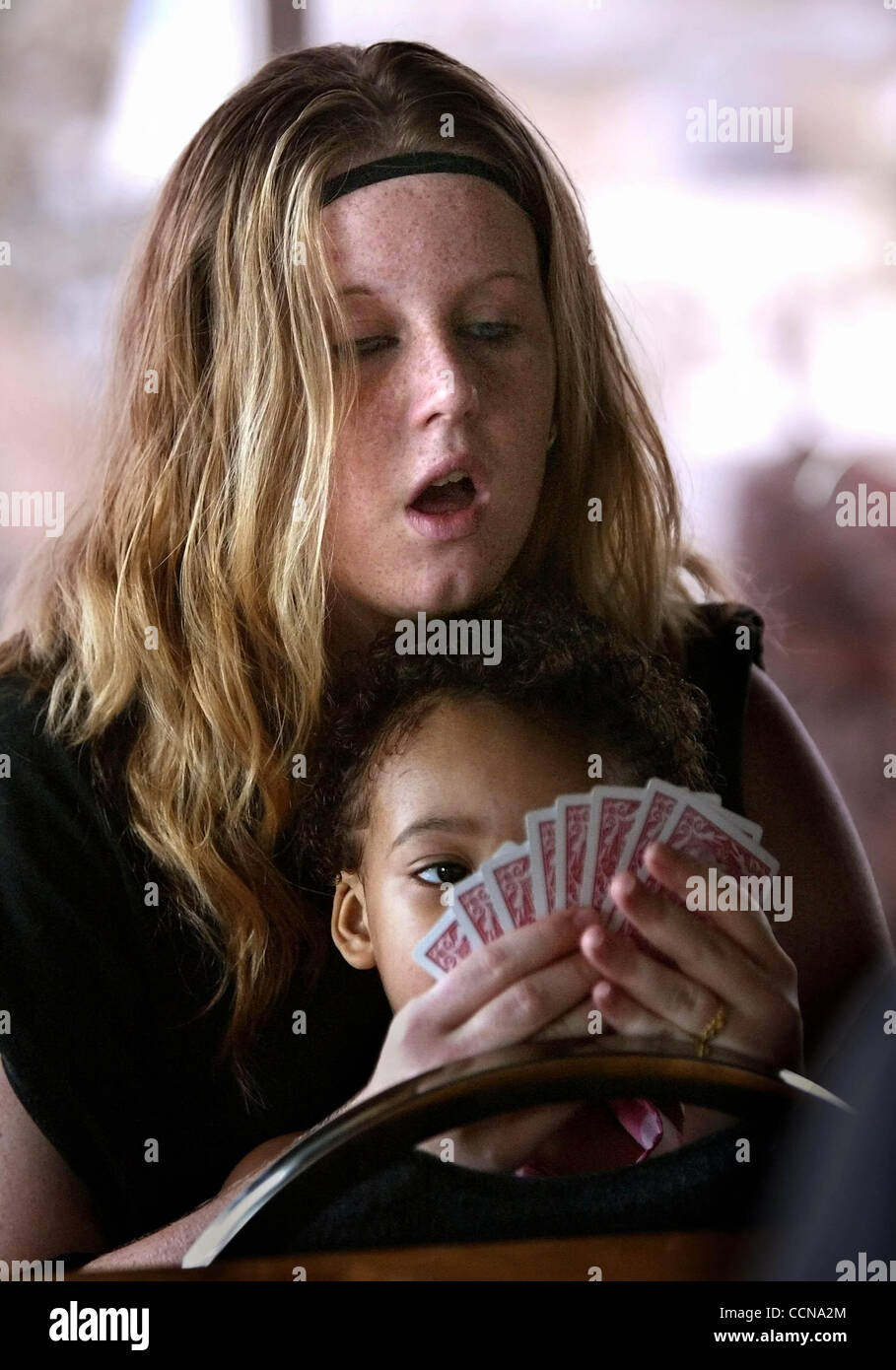 PORT ST. LUCIE; 9/8/04: Deborah Cooper (cq), 15, and her niece Destiny ...