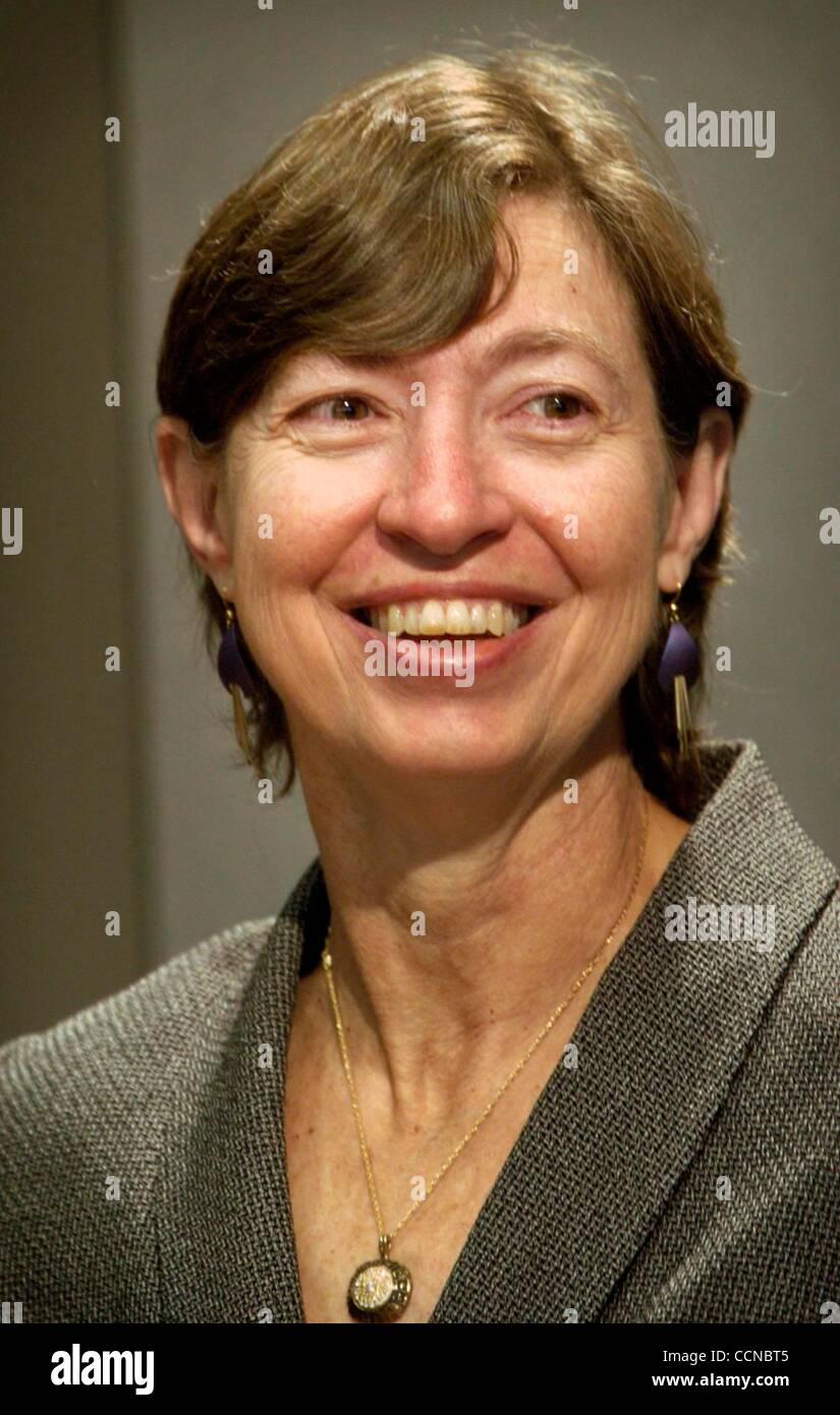 (Published 12/5/2004, G-1) UCSD Chancellor Marye Anne Fox talked to the ...