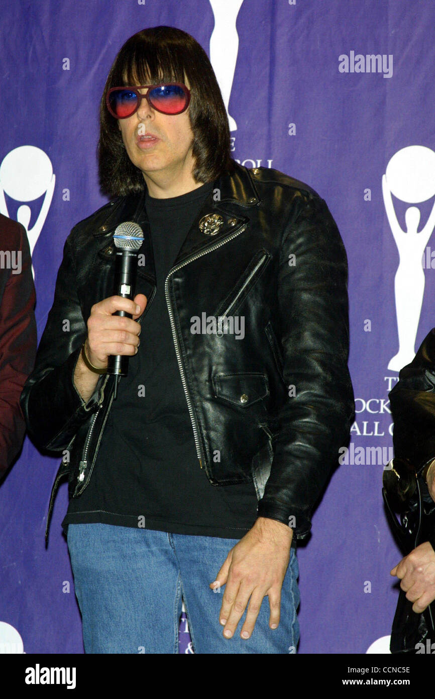 Mar 18, 2002; New York, NY, USA; SInger/Inductee JOHNNY RAMONE of 'The ...