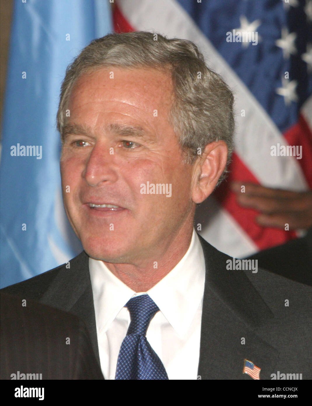 Sep 21, 2004; New York, NY, USA; President GEORGE W. BUSH at the ...
