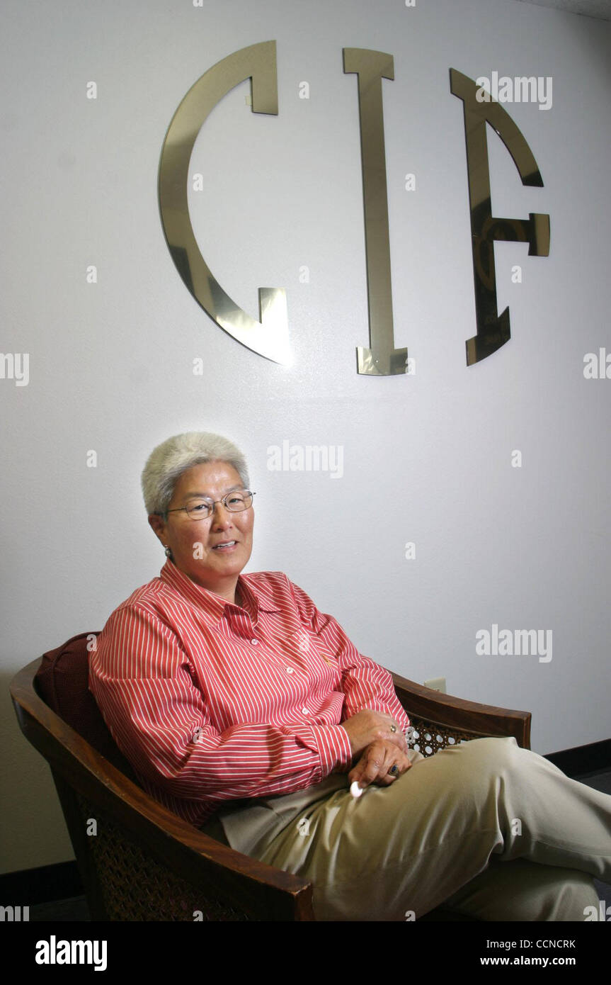 Marie Ishida (cq), executive director of the California Interscholastic ...