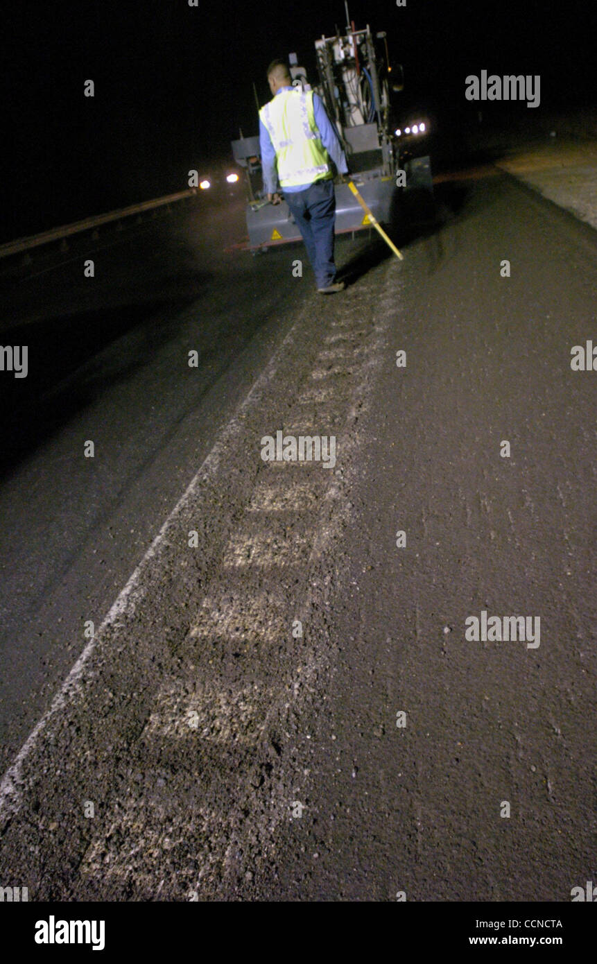 Rumble strips road hi-res stock photography and images - Alamy