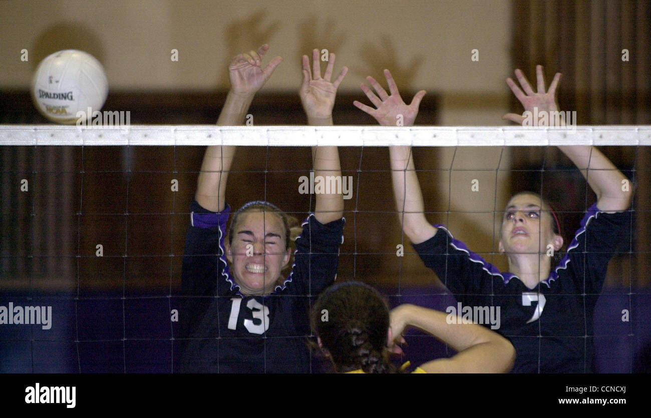 Berkeley's Marina Murphy, bottom, hits a shot past Piedmont's Claire ...