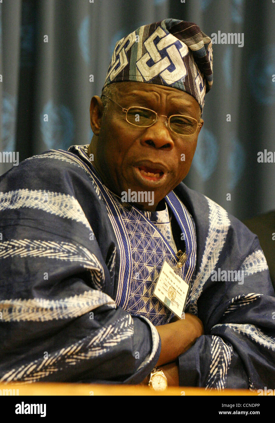 Sep 23, 2004; New York, NY, USA; President of Nigeria & Chairman of the ...