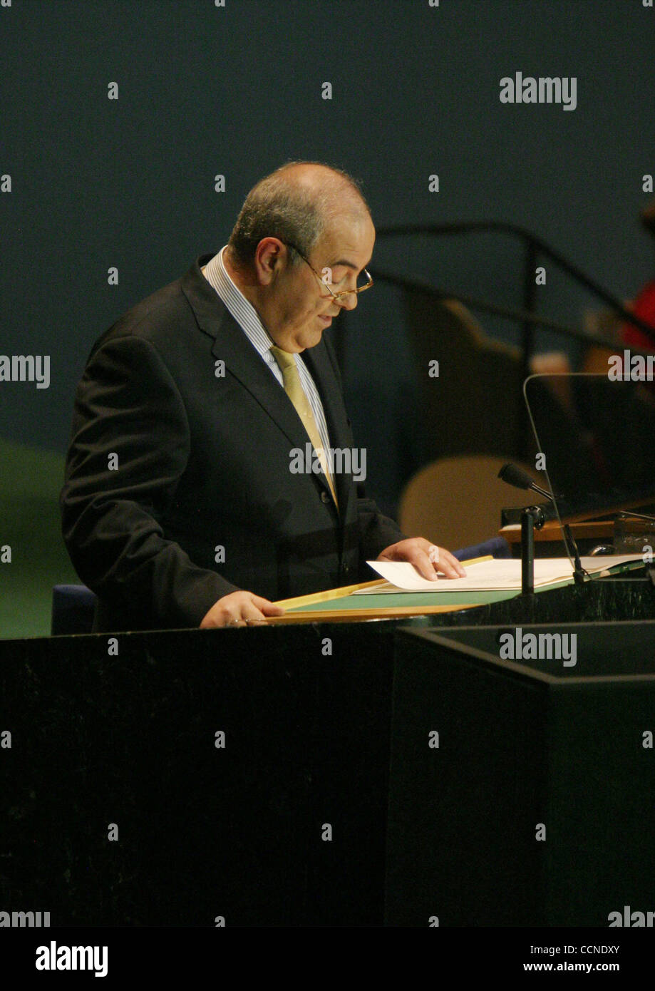 Sep 24, 2004; New York, NY, USA; Prime Minister of Iraq Dr. AYAD ALLAWI ...