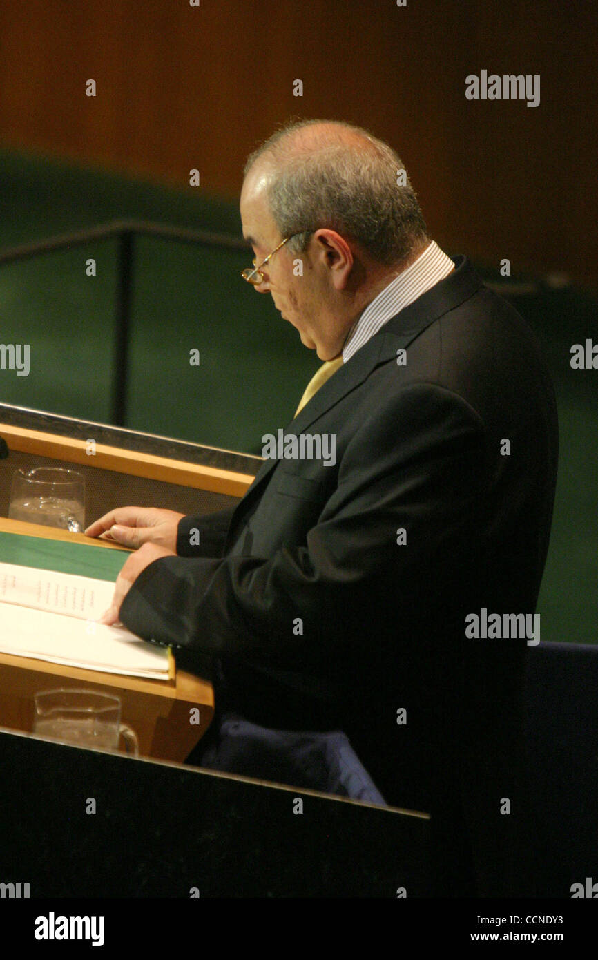 Sep 24, 2004; New York, NY, USA; Prime Minister of Iraq Dr. AYAD ALLAWI ...