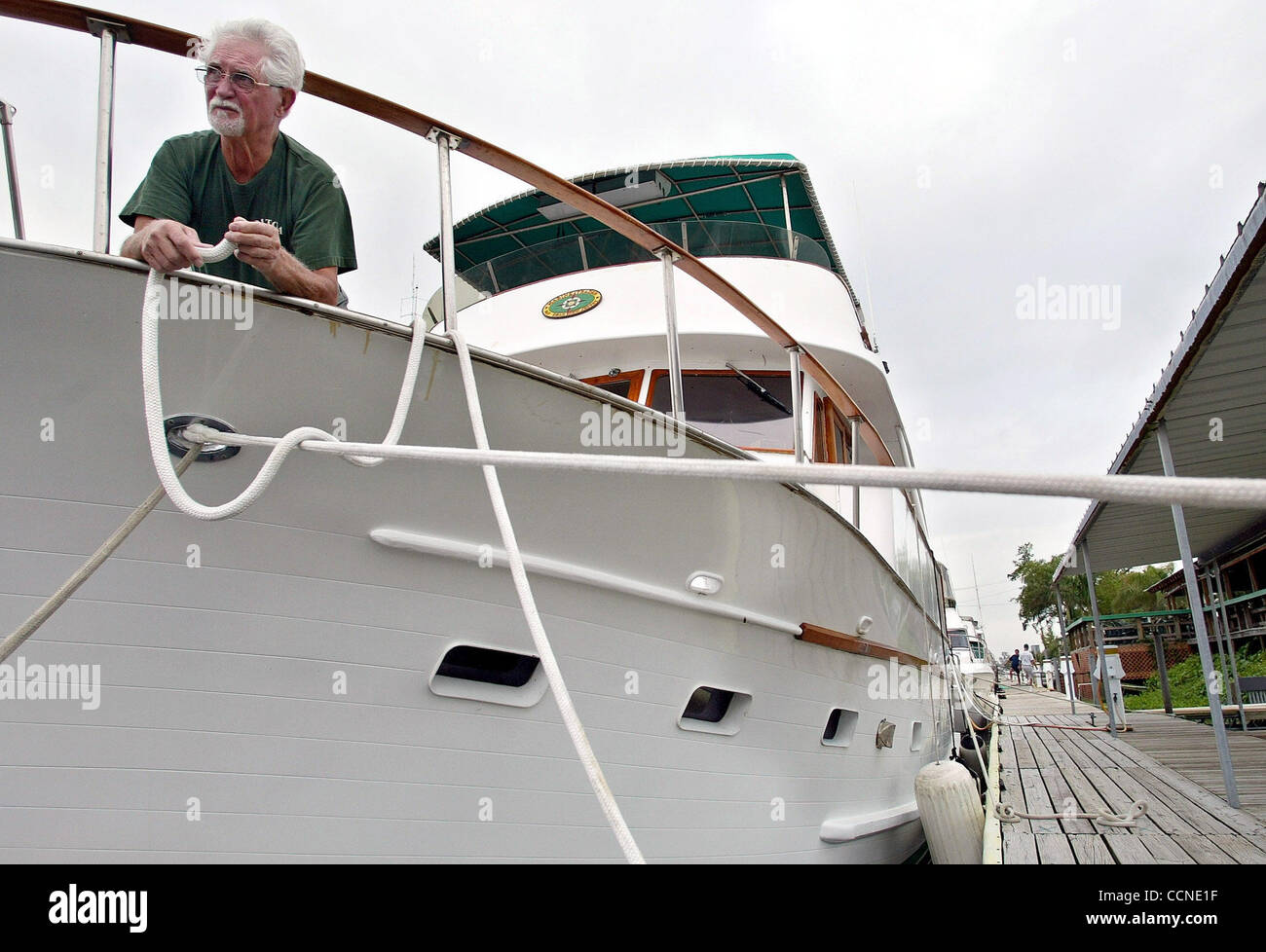 Sep 25, 2004; Clewiston, Florida, USA; Louis Emmett, of Stuart waits ...