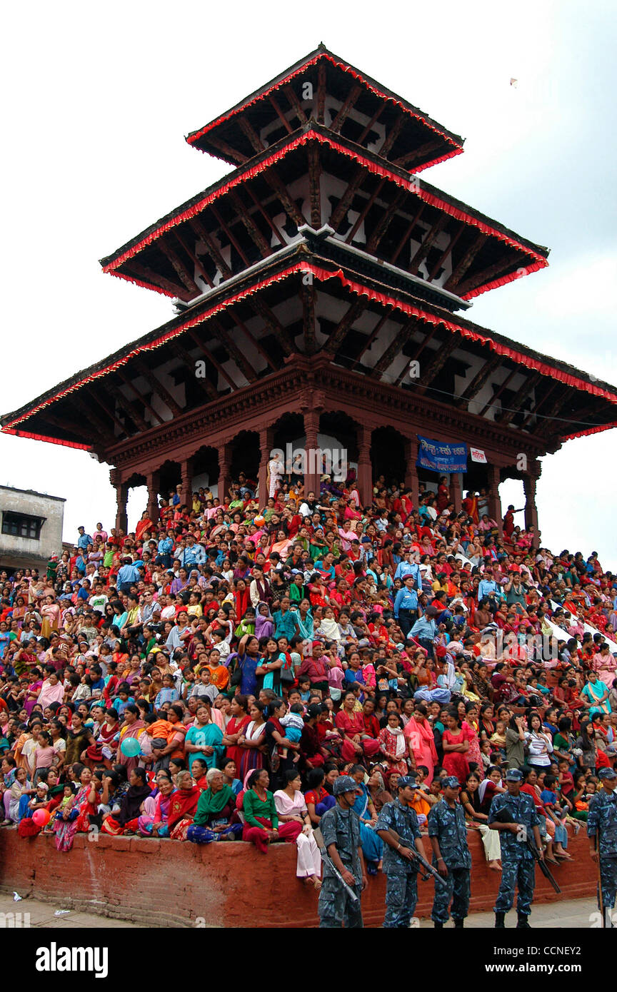 Oct 03, 2004; Basantapur Durbar Square, Kathmandu , NEPAL; Living ...