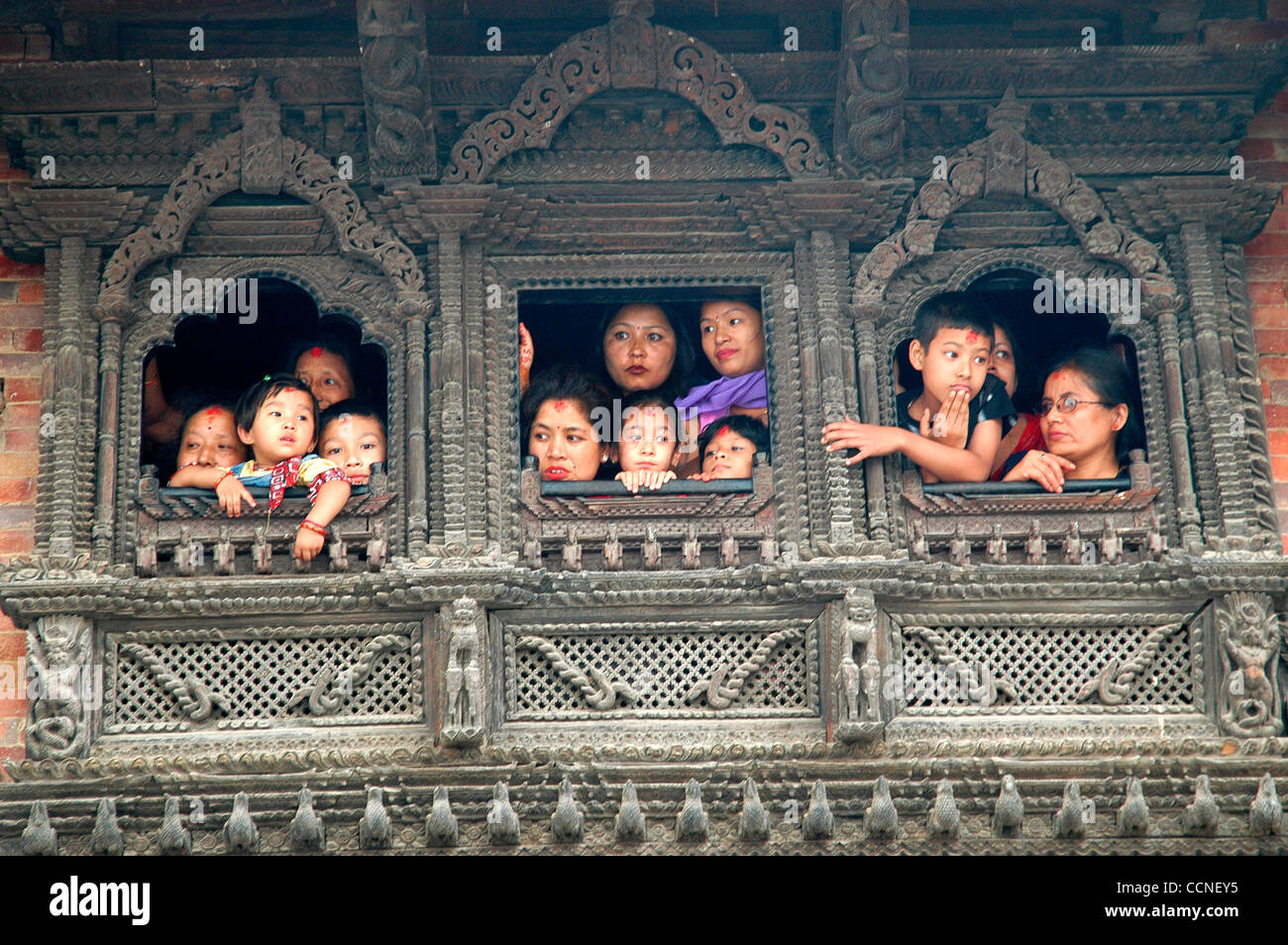 Oct 03, 2004; Basantapur Durbar Square, Kathmandu, NEPAL; Living ...