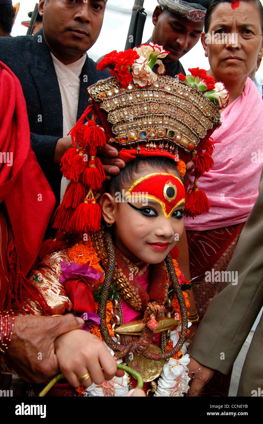 Oct 03, 2004; Basantapur Durbar Square, Kathmandu , NEPAL; Living ...