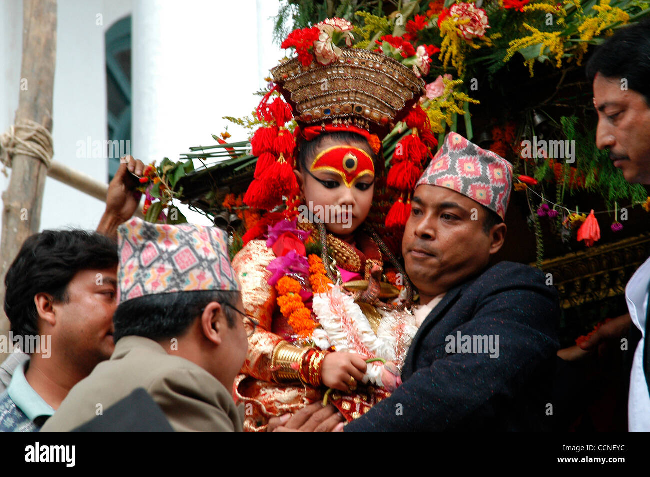 Oct 03, 2004; Basantapur Durbar Square, Kathmandu , NEPAL; Living ...