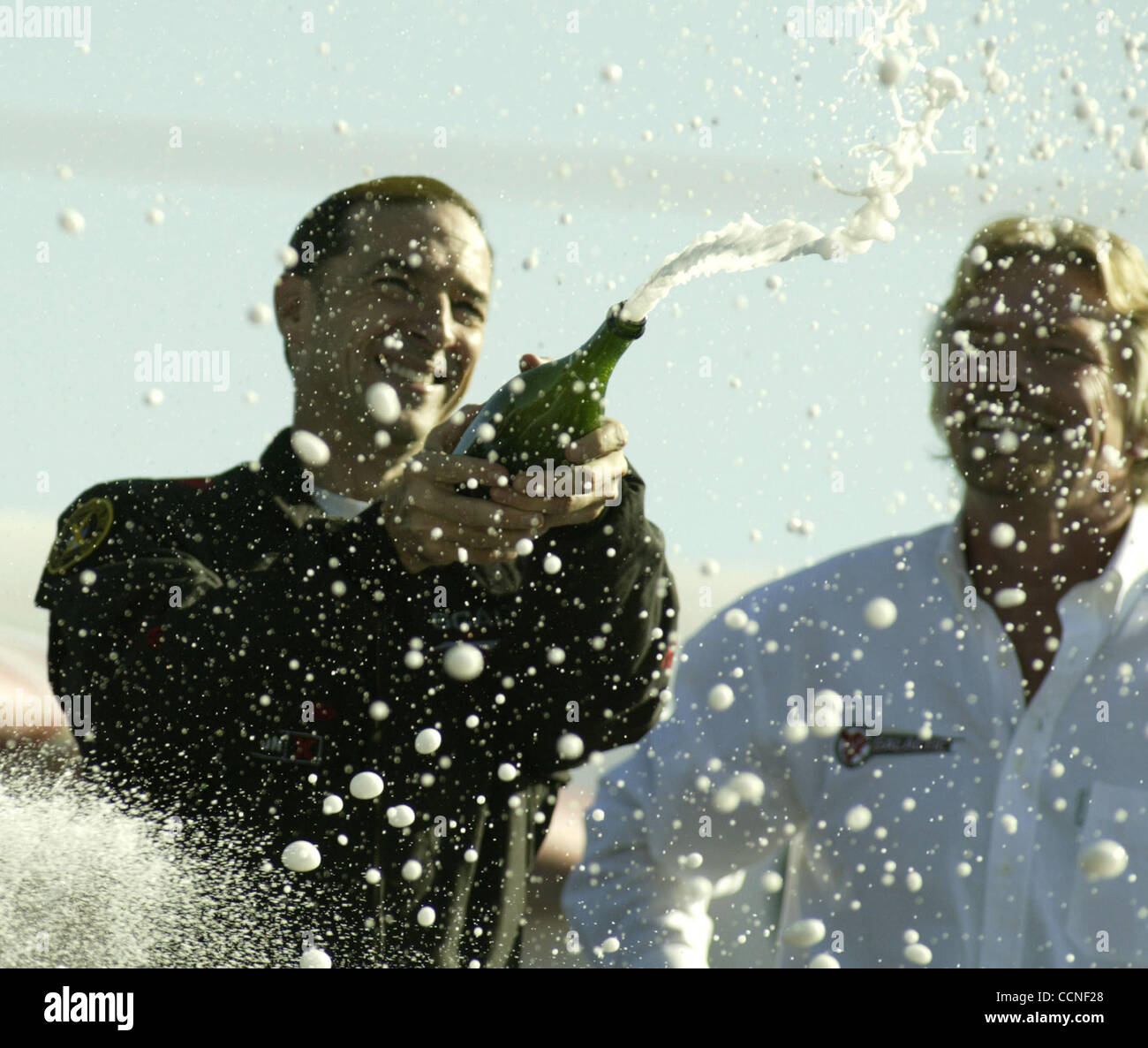Oct 04, 2004; Mojave, CA, USA; Astronaut BRIAN BINNIE (L) celebrating ...