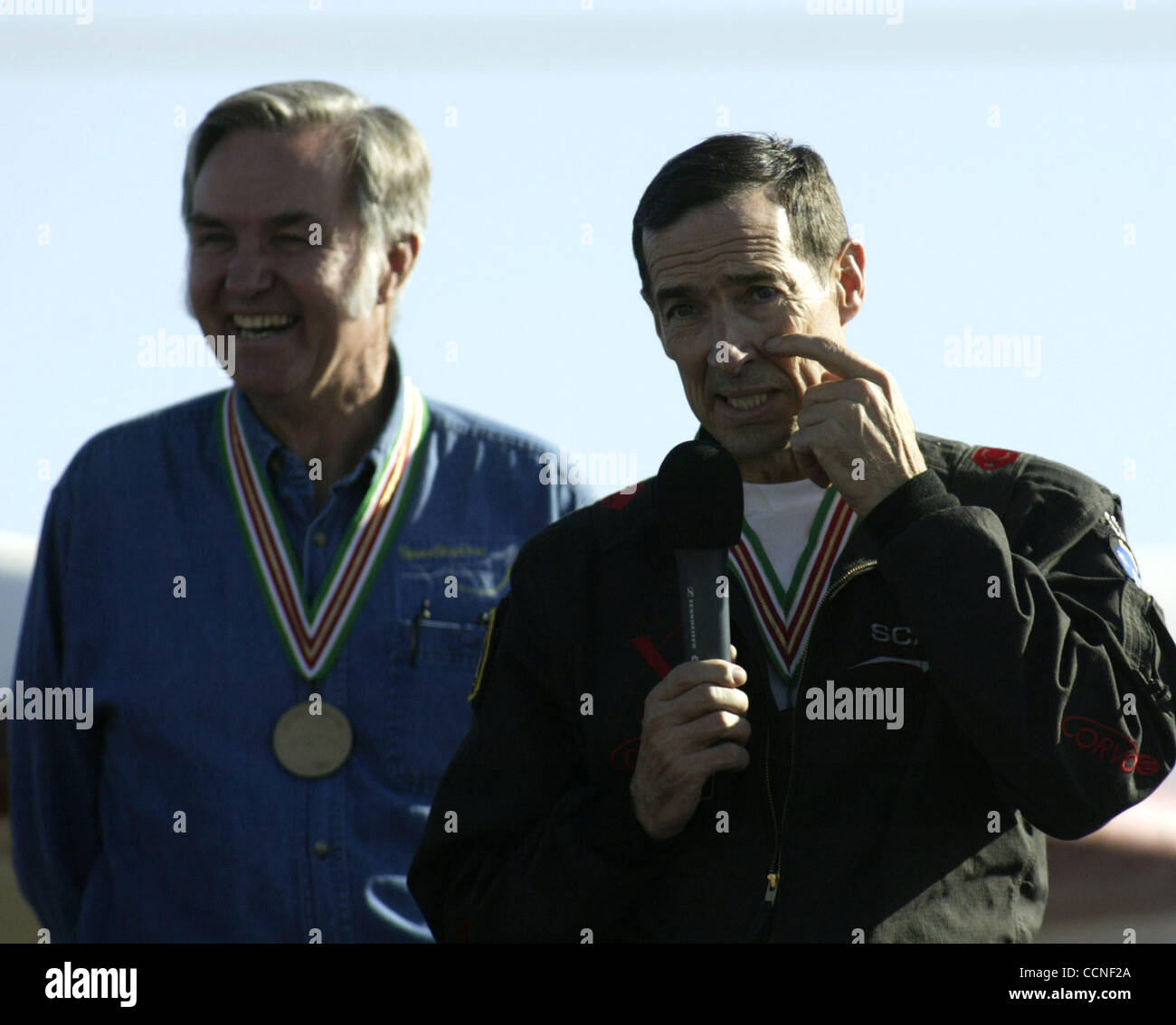 Oct 04, 2004; Mojave, CA, USA; SpaceShipOne designer BURT RUTAN and ...