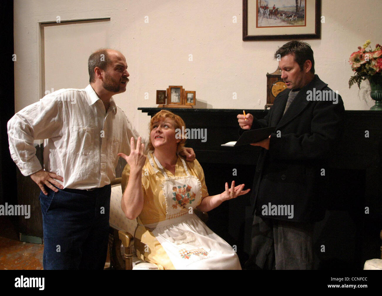 Pittsburg Community Theatre members from left, Conrad Cady (cq) playing ...