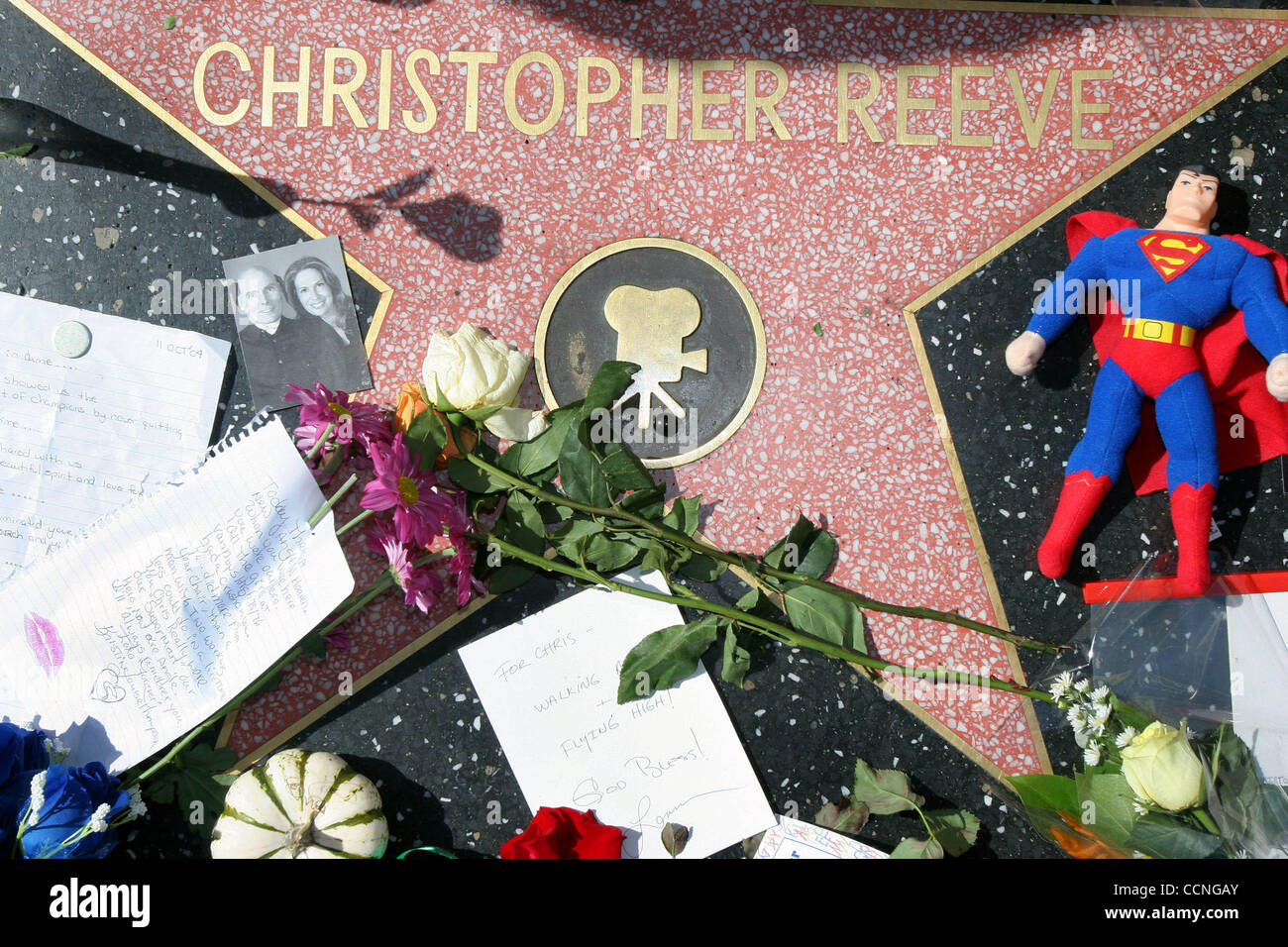 Oct 11, 2004; Hollywood, CA, USA; Fans gather at actor Christopher ...