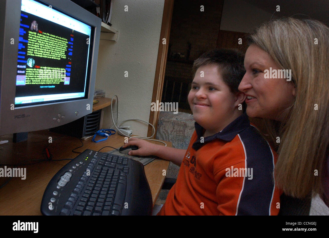 Brent Mutchler 12, Laura Mutchler, mother, and Austin Mutchler 14, pose ...