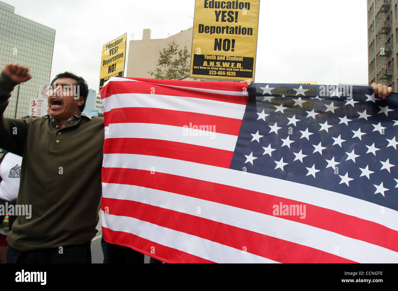 Oct 16, 2004; Los Angeles, CA, USA; Immigrants of all nationalities and ...