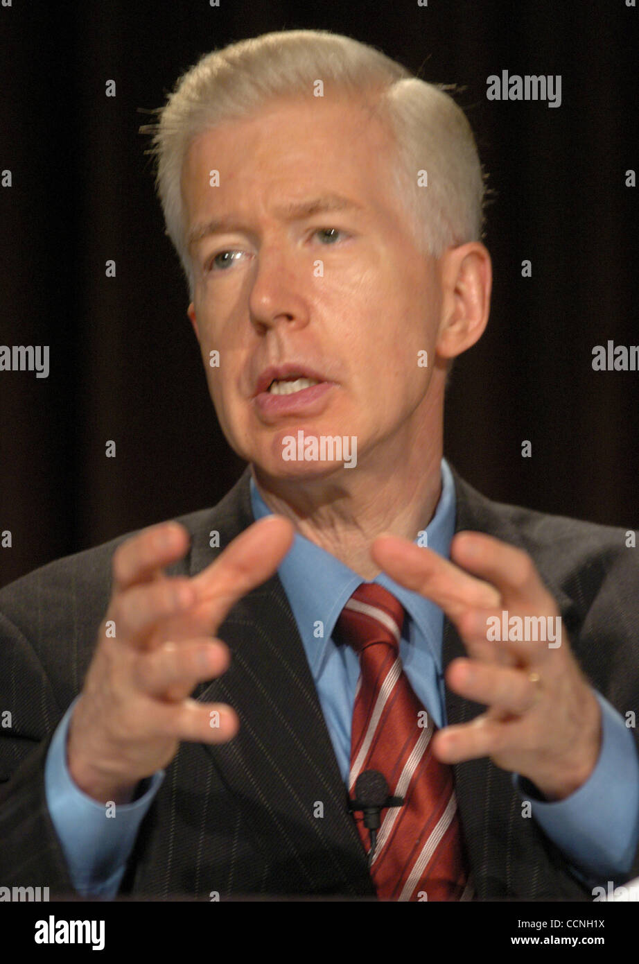 Former California Governor Gray Davis speaks on a panel at the Milken ...