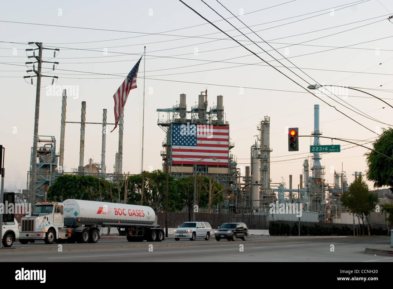 Oct 18, 2004; Long Beach, CA, USA; The Conoco philips Oil Refinery at ...