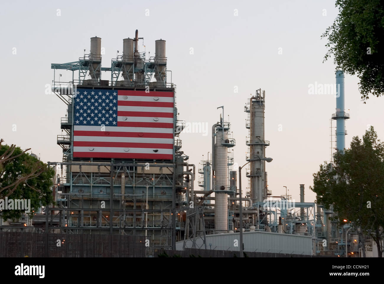 Oct 18, 2004; Long Beach, CA, USA; The Conoco philips Oil Refinery at ...