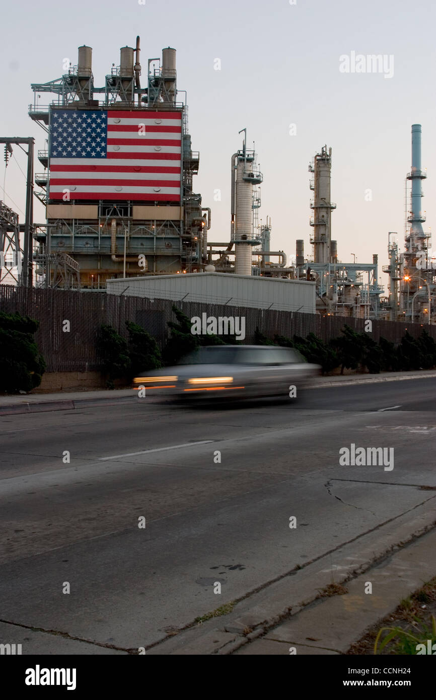 Oct 18, 2004; Long Beach, CA, USA; The Conoco philips Oil Refinery at ...