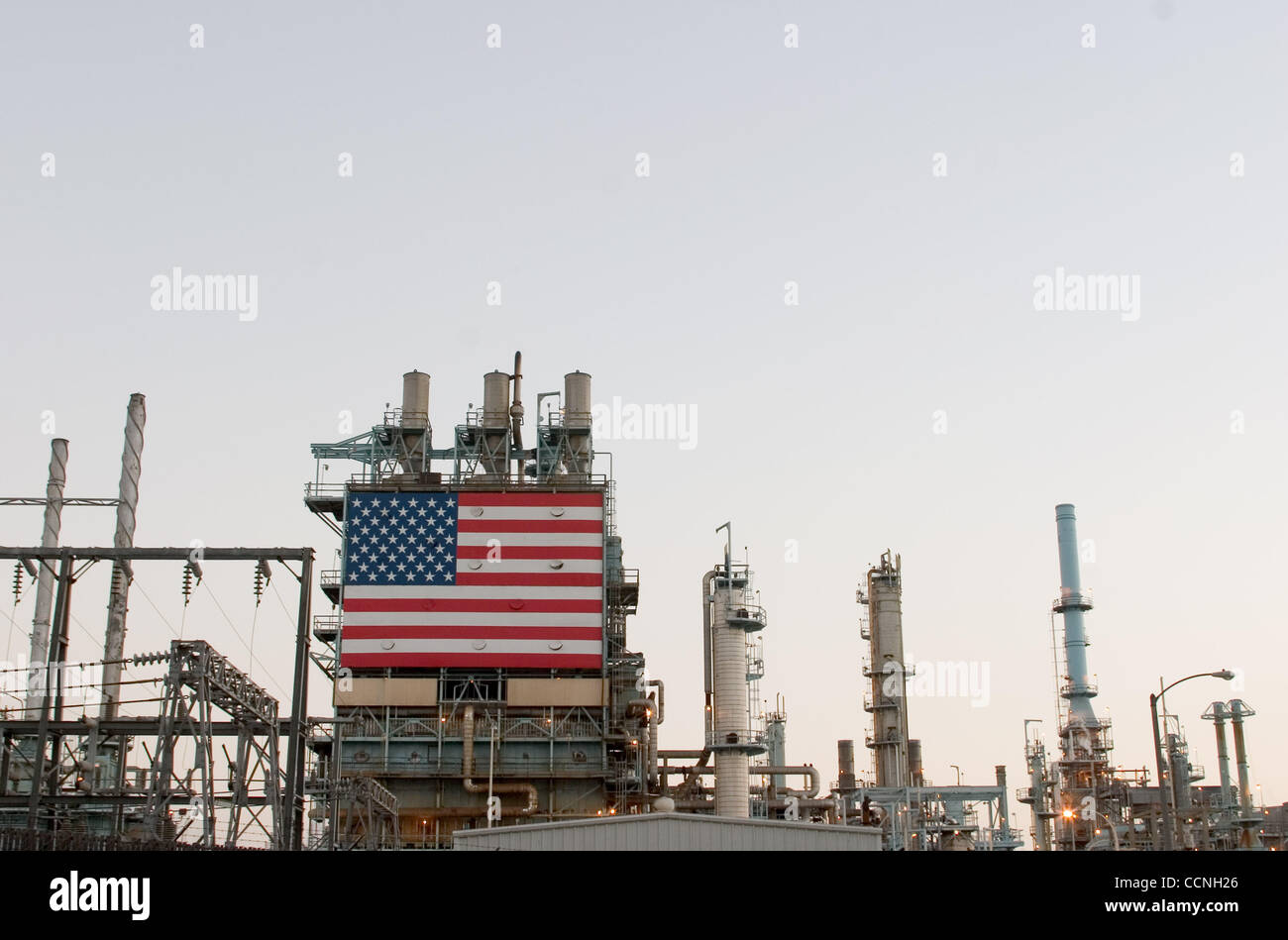 Oct 18, 2004; Long Beach, CA, USA; The Conoco philips Oil Refinery at ...