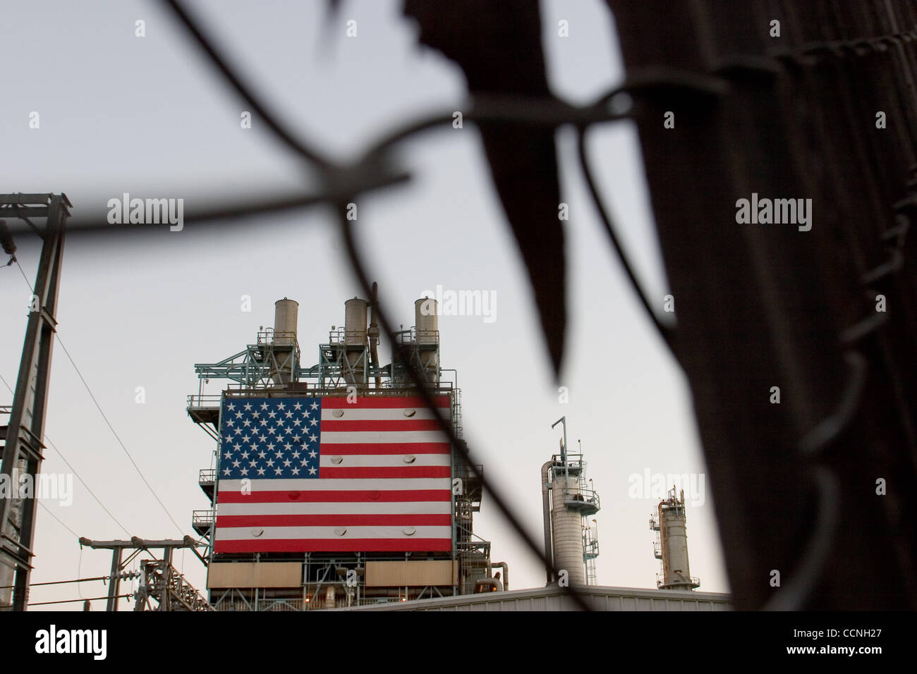 Oct 18, 2004; Long Beach, CA, USA; The Conoco philips Oil Refinery at ...
