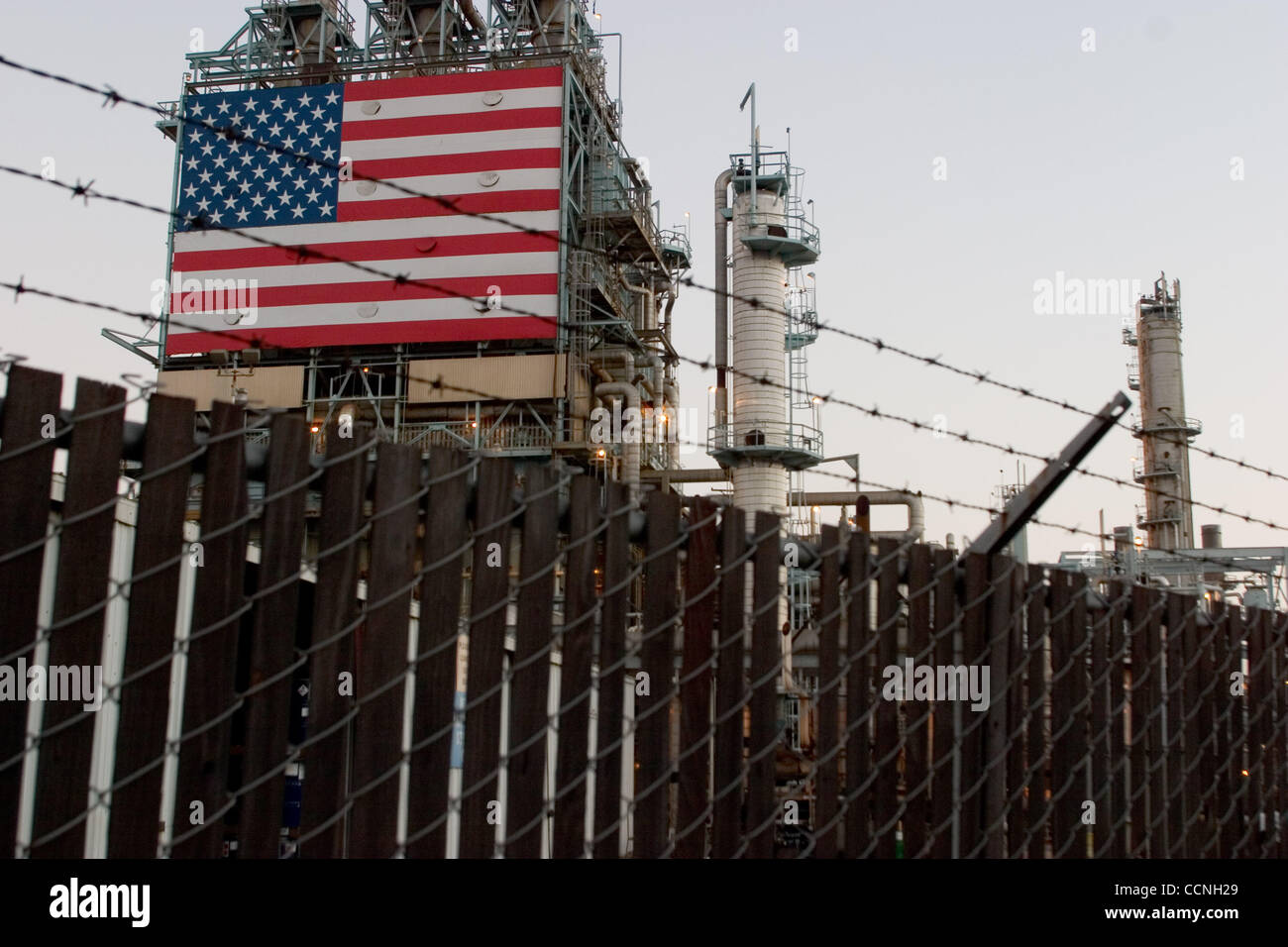 Oct 18, 2004; Long Beach, CA, USA; The Conoco philips Oil Refinery at ...