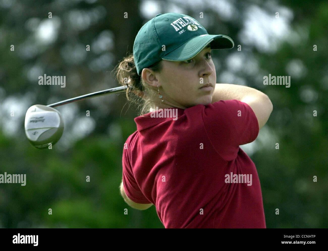 St. Mary's Margo Winton tees off at the ninth hole during the BSAL ...