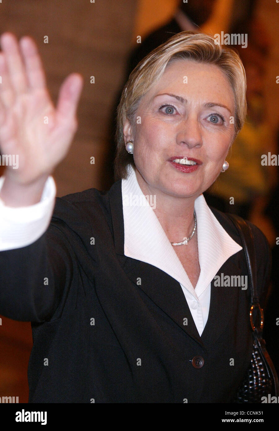 Oct 29, 2004; New York, NY, USA; NY Senator HILLARY CLINTON at the ...