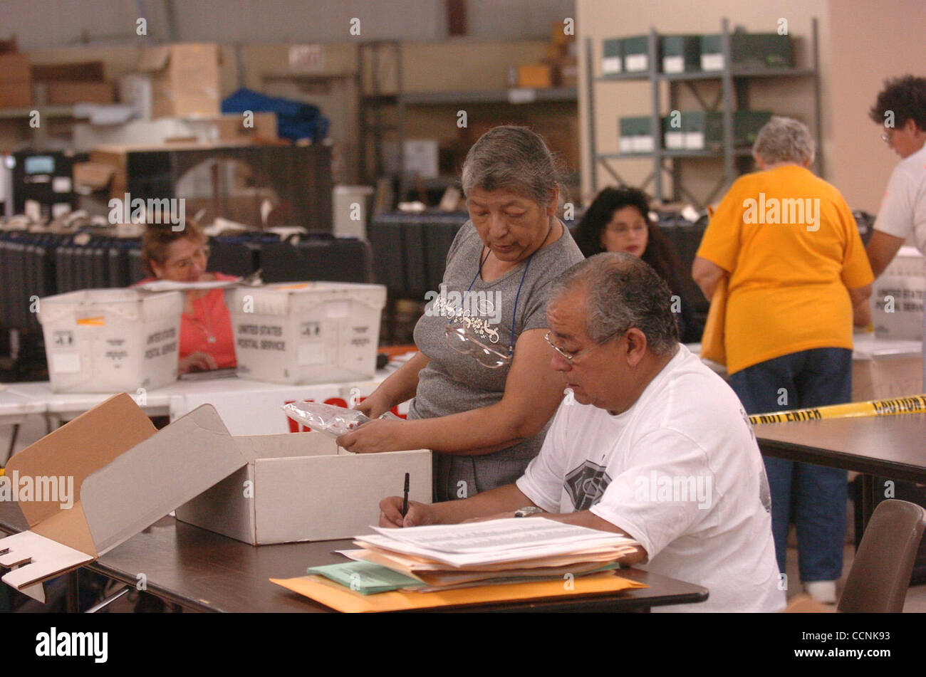 METRO - Jesse and Mary Lucio check elections supplies at the Bexar ...