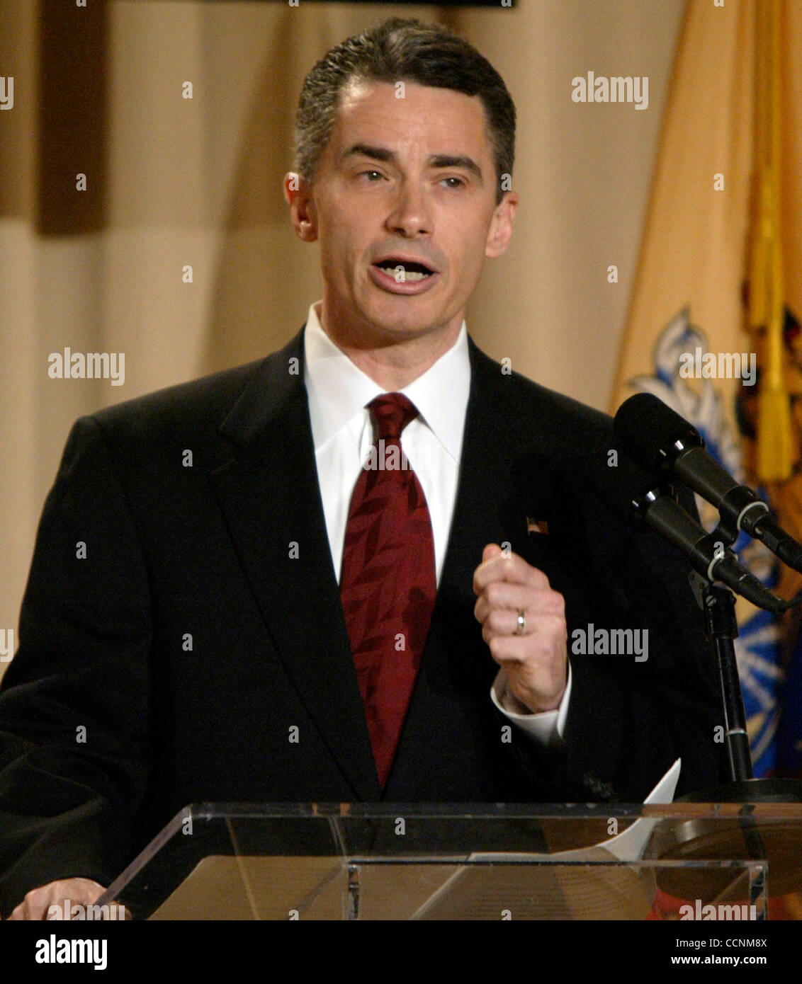 Nov 8, 2004; Trenton, NJ, USA; New Jersey Governor JAMES E. MCGREEVEY ...