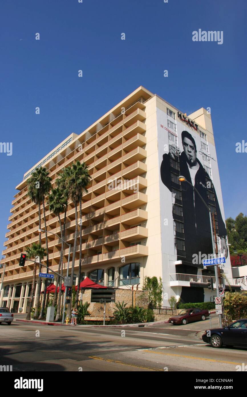 Oct 29, 2003 - Hollywood, California, U.S. - The Hyatt hotel on Sunset ...