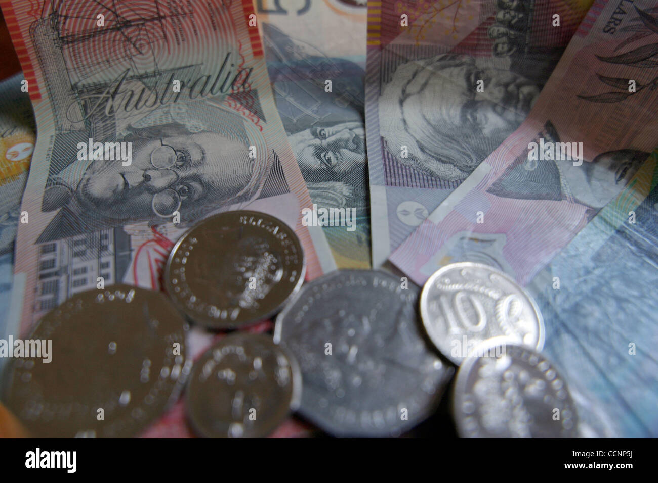 Nov 14, 2004; Sydney, NSW, AUSTRALIA; Australian currency - money and ...
