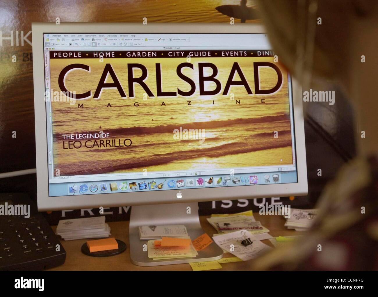 (Published on 11/28/2004, N-4) At the office of Carlsbad Magazine a ...