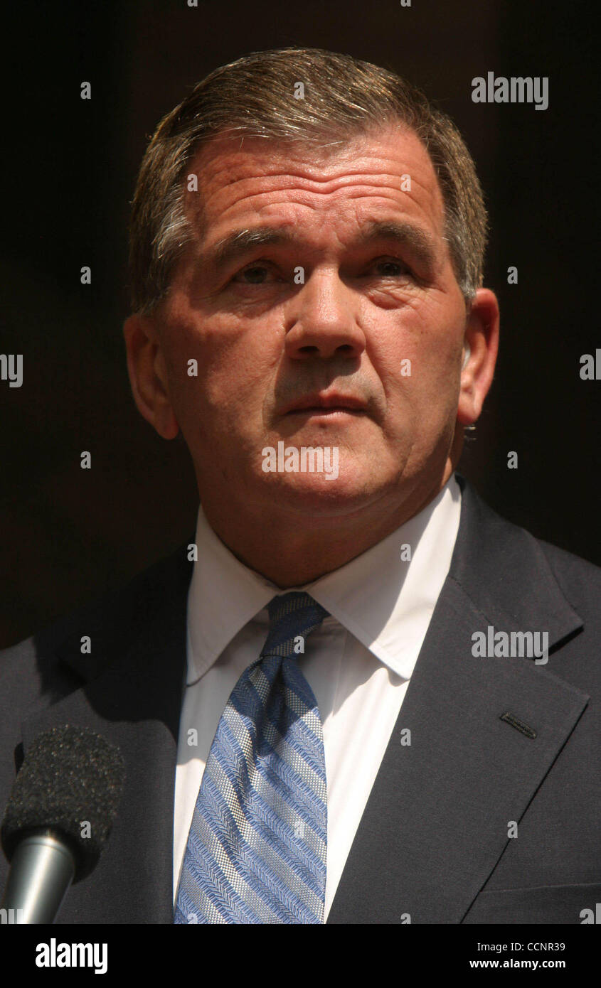 Aug 25, 2004; New York, NY, USA; Homeland Security Secretary TOM RIDGE ...